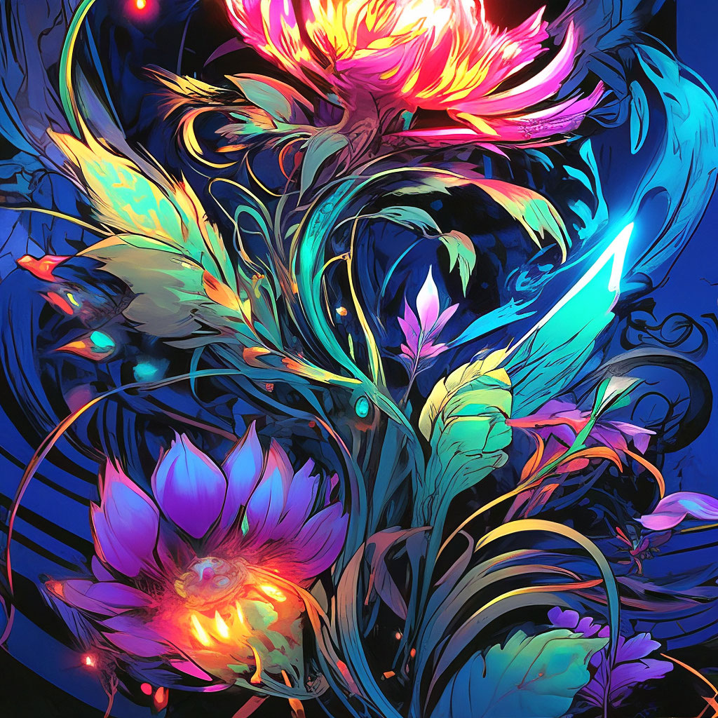 "Dark botanical, Art ornament , Art botanical" — image created in Shedevrum