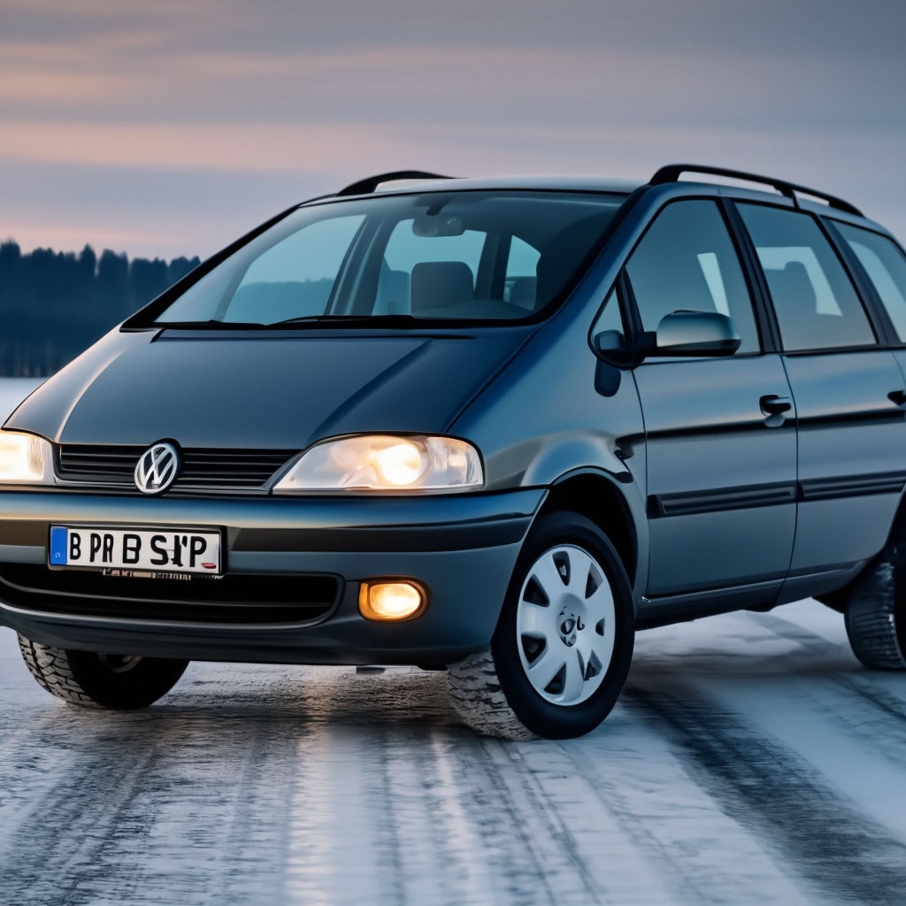 "Volkswagen Sharan 1995 Rides at maximum speed on a frozen lake ...