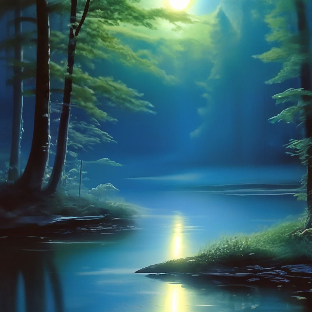 "The night is bright, the moon shines softly over the river, and the ...