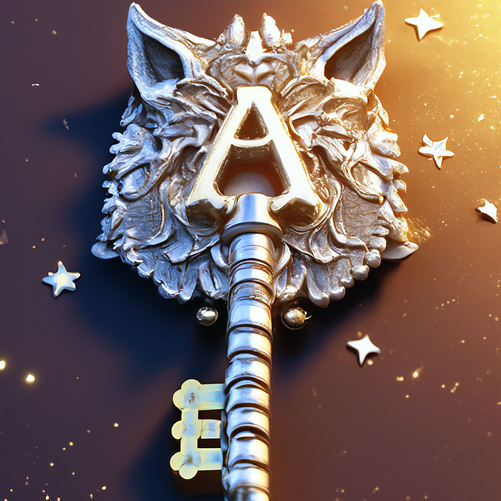 "Large, detailed key in the form of the letter A!!, key + A rendering ...