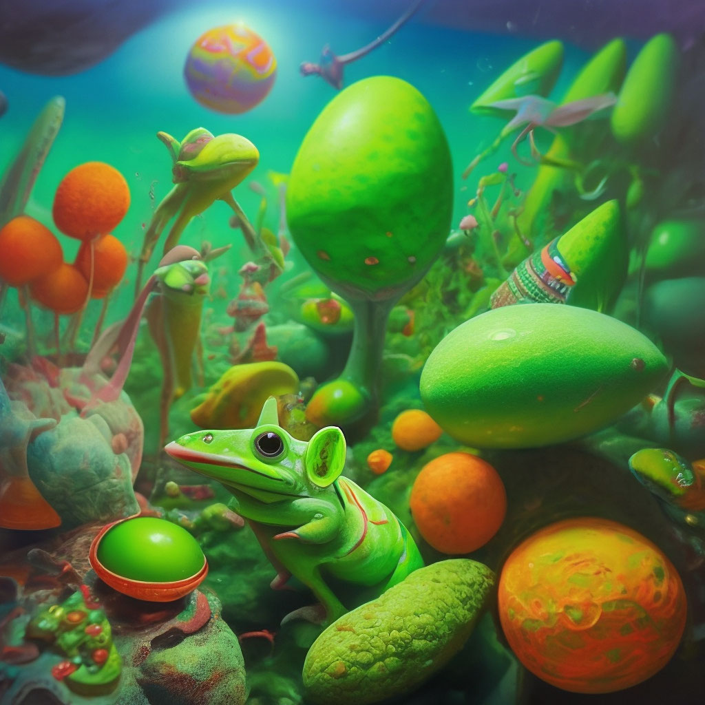"@mariakviklis surreal bright green contrasting microscopic symbioses ...