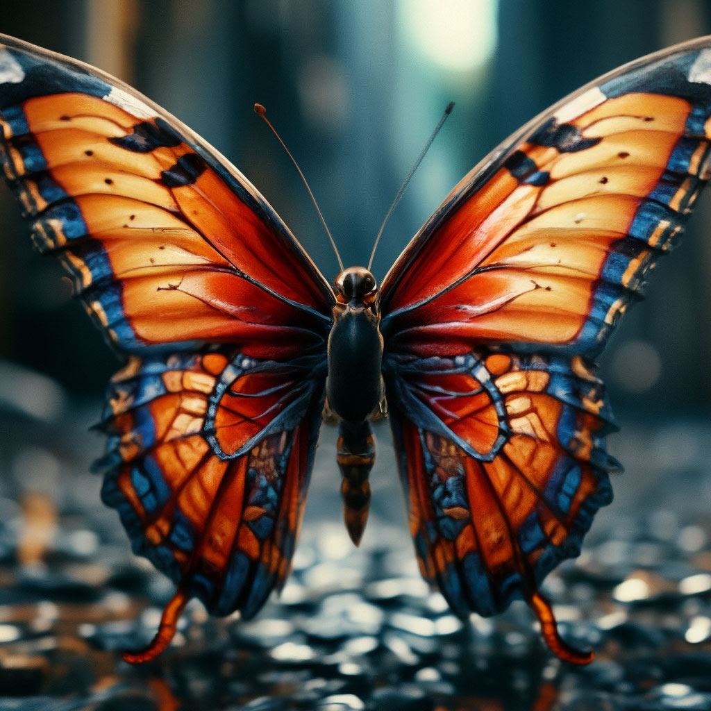 "Surrealism,super sharpness,high detail,FLUTTERING BUTTERFLY 4K ...