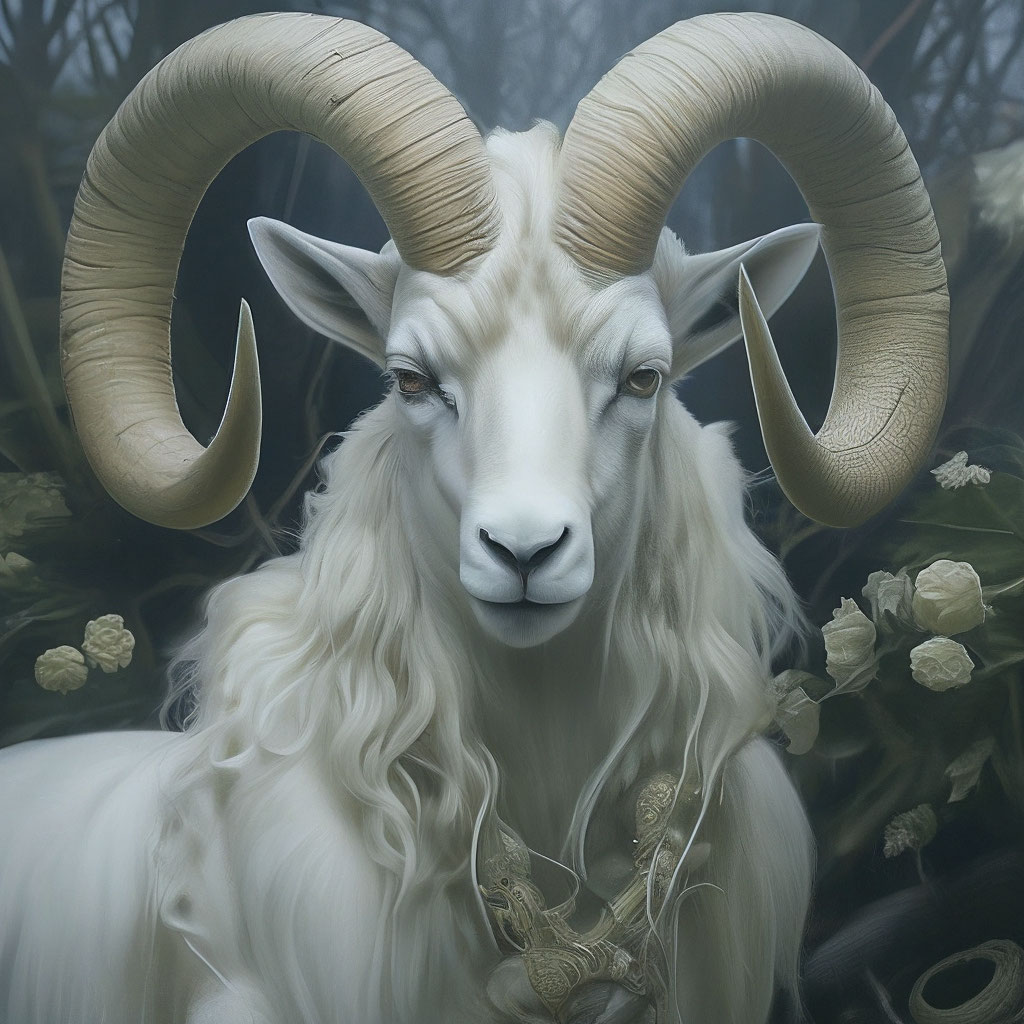 "Zodiac sign: Capricorn, gothic, painting, hyperrealism, detailing ...