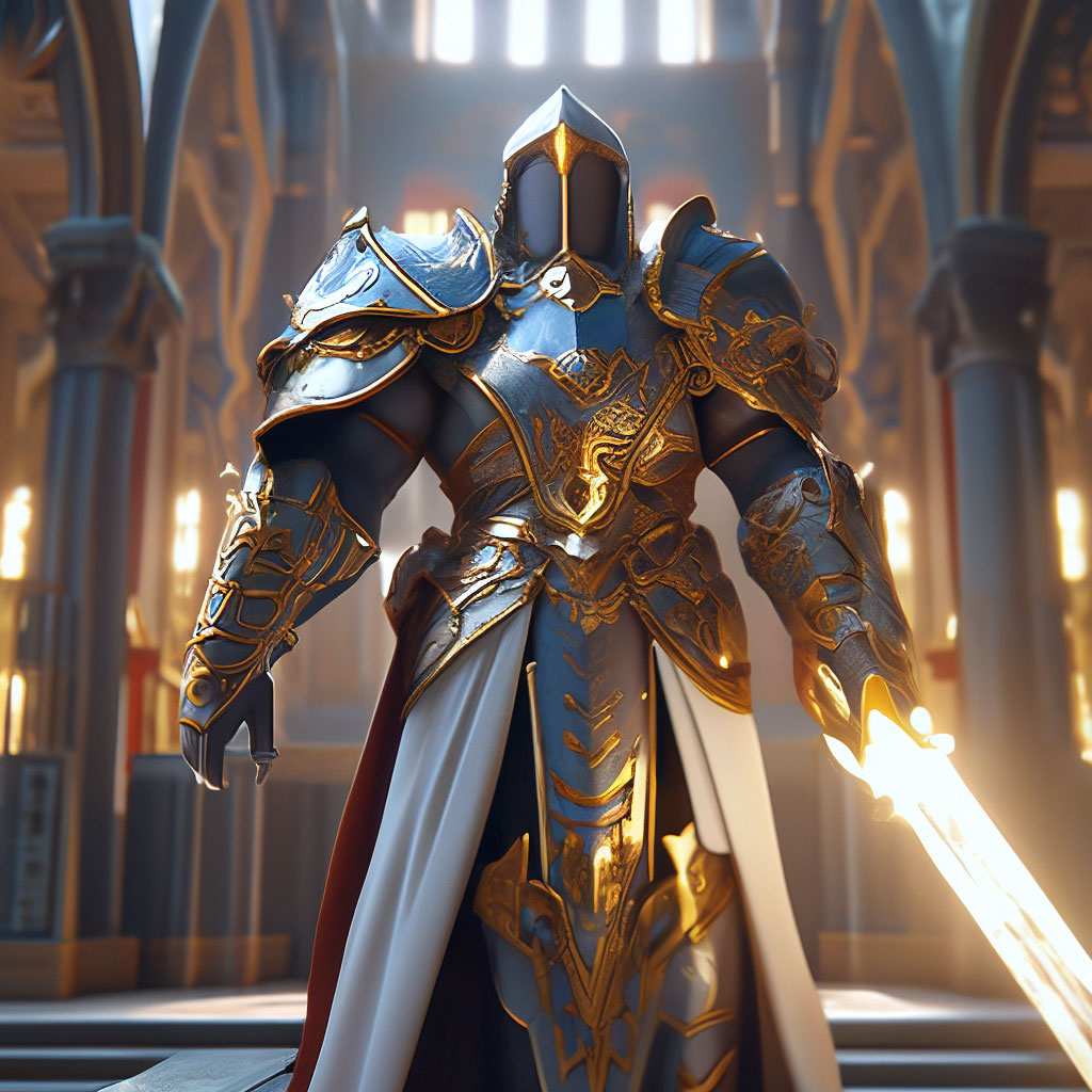 "Paladin, light, Monastery, divine power, realistic graphics, cinematic ...