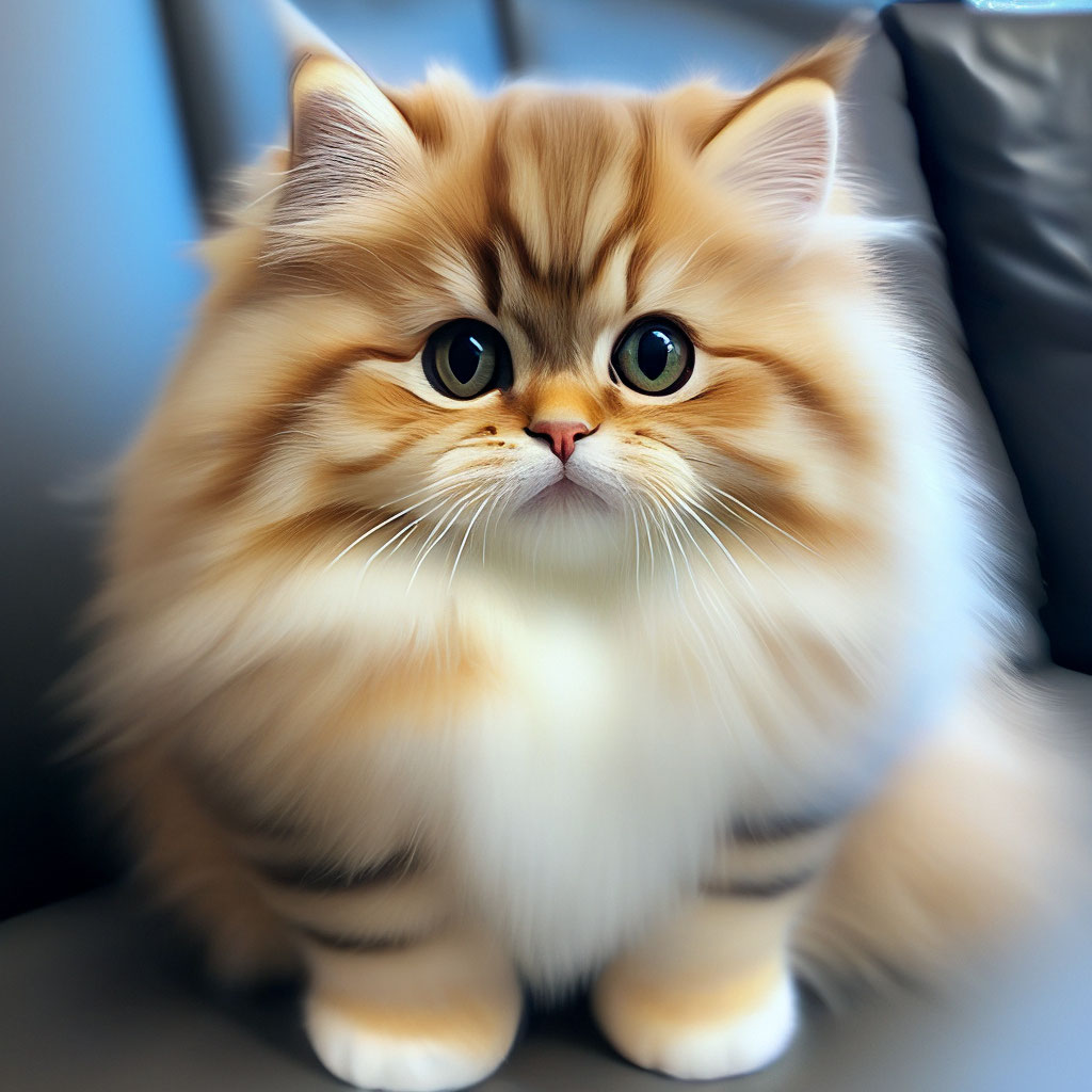 "Cute fluffy cat" — image created in Shedevrum