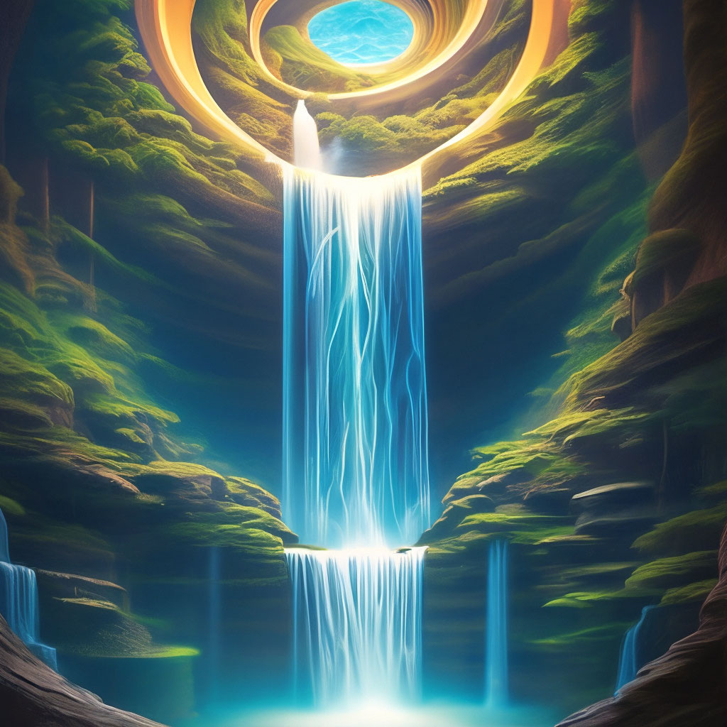 "Waterfall. Fantastical, epic, elegant, extraordinary, light on the ...