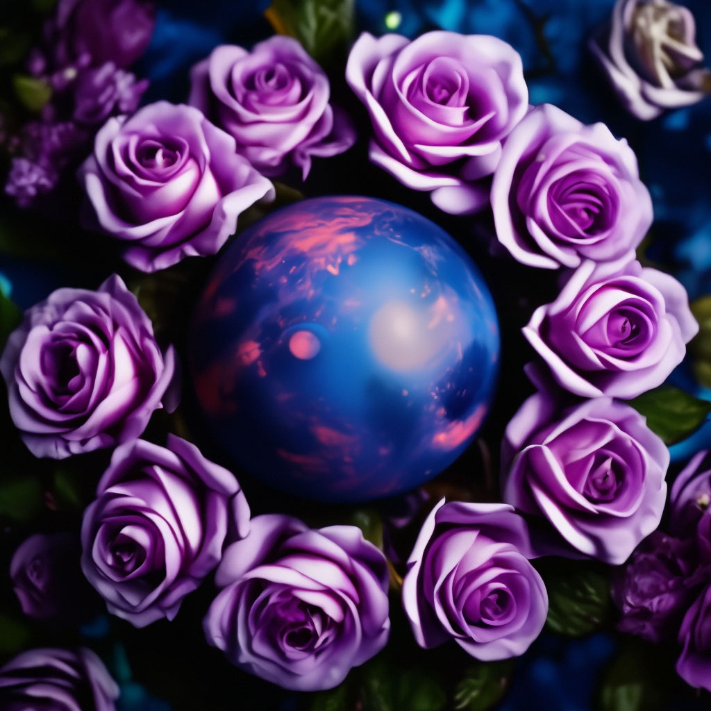 "🌌 unexplored planet, top view, gradient dark bright blue, dark lilac ...