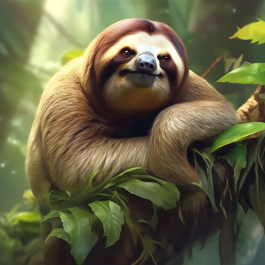 "Sloth" — image created in Shedevrum
