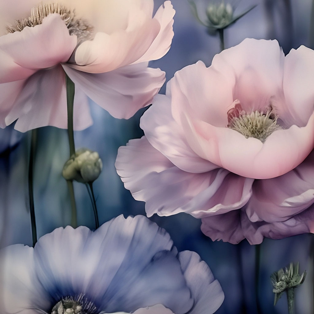 waltz detailed drawing, realistic, botany, watercolor pattern, pastel ...