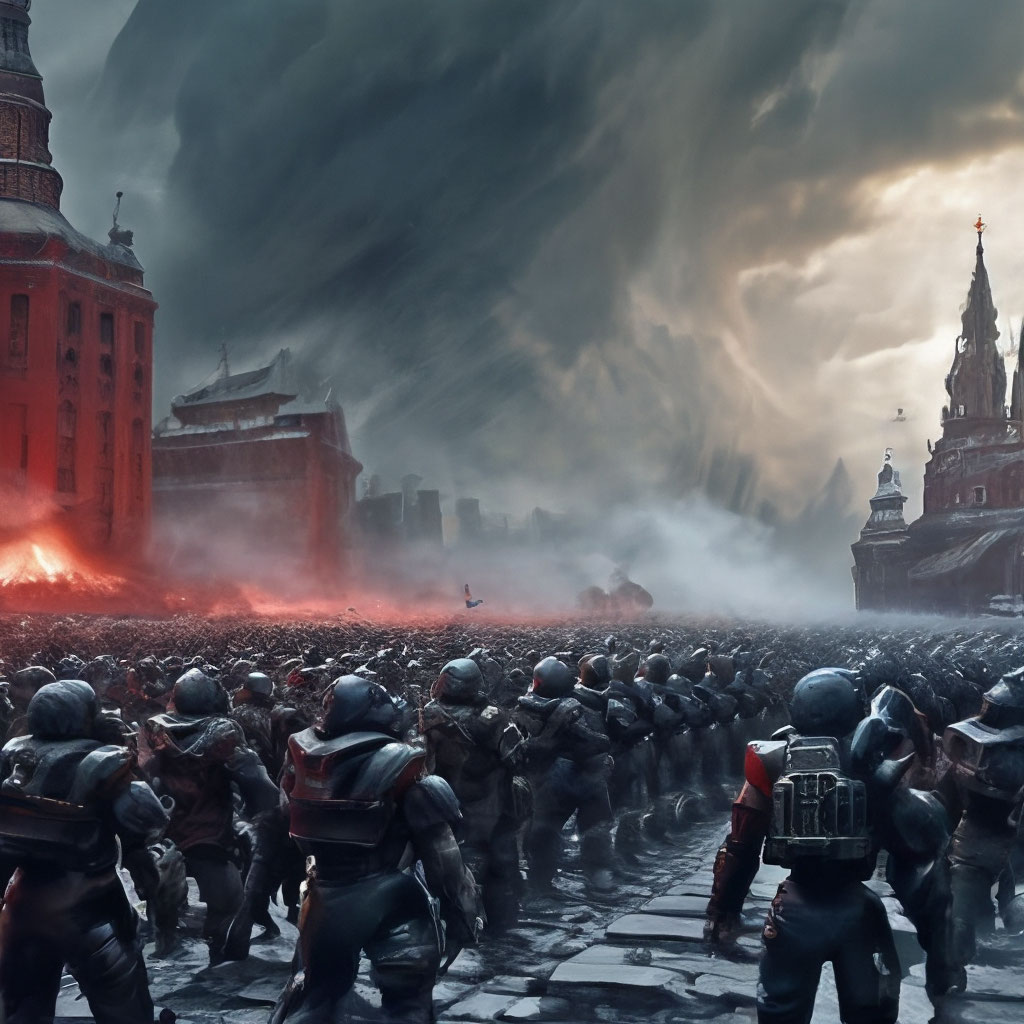 "The march of the Legion of Space Marines on Red Square, in detail, 4k ...
