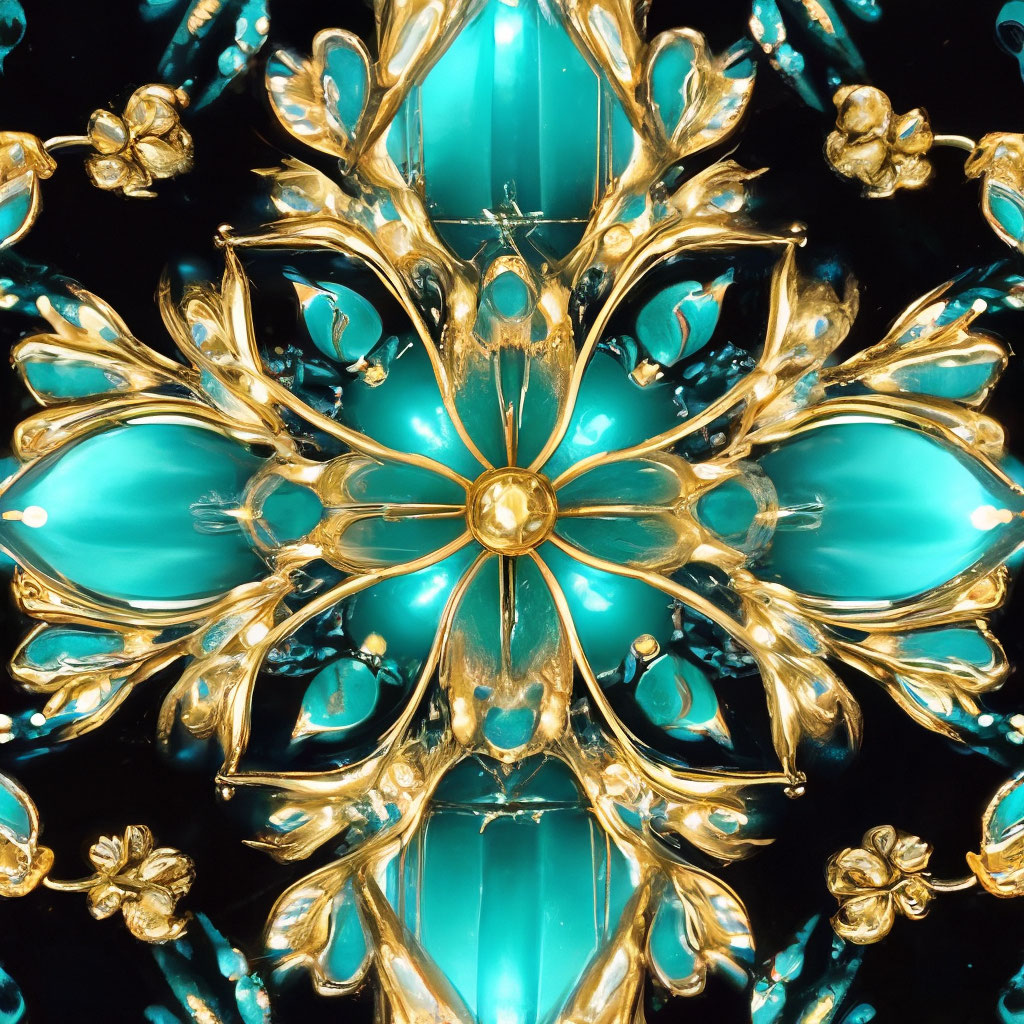 "Realism vintage delicate delicate aquamarine-turquoise pattern with ...