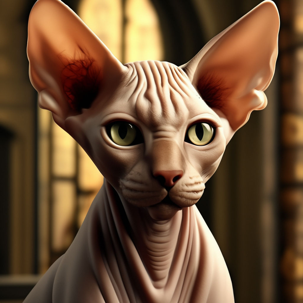 "A cartoon in the style of sebastianacast sphinx cats" — image created ...