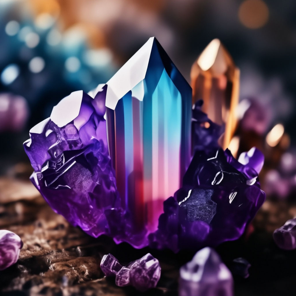 "The secret of words in the moment of crystals" — image created in ...