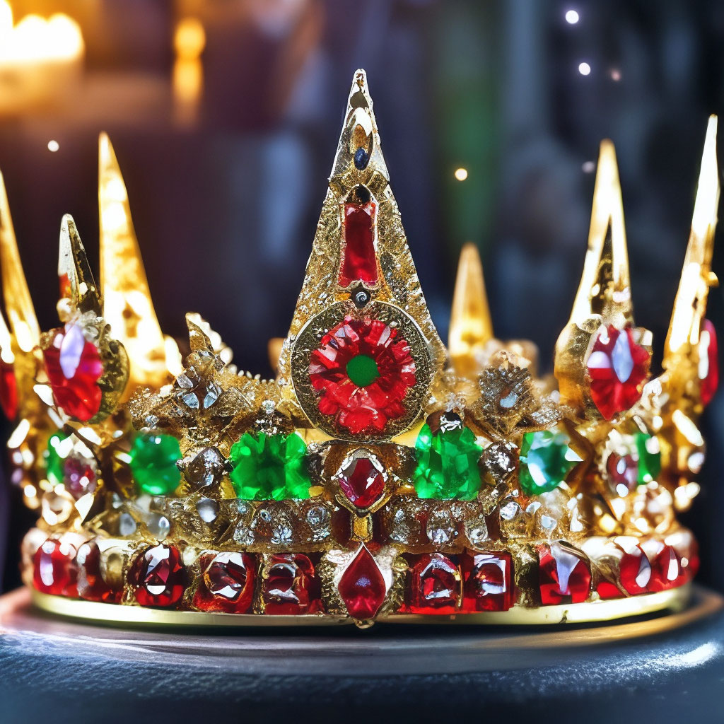 "The first imperial crown inlaid with golden heliotis with powerful ...