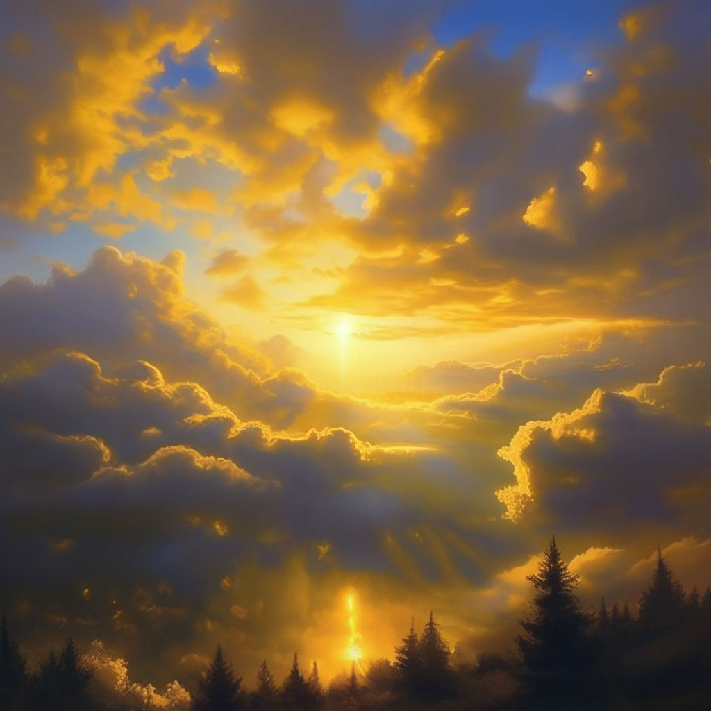 "Golden clouds are flying to us from afar, the night will melt in the ...