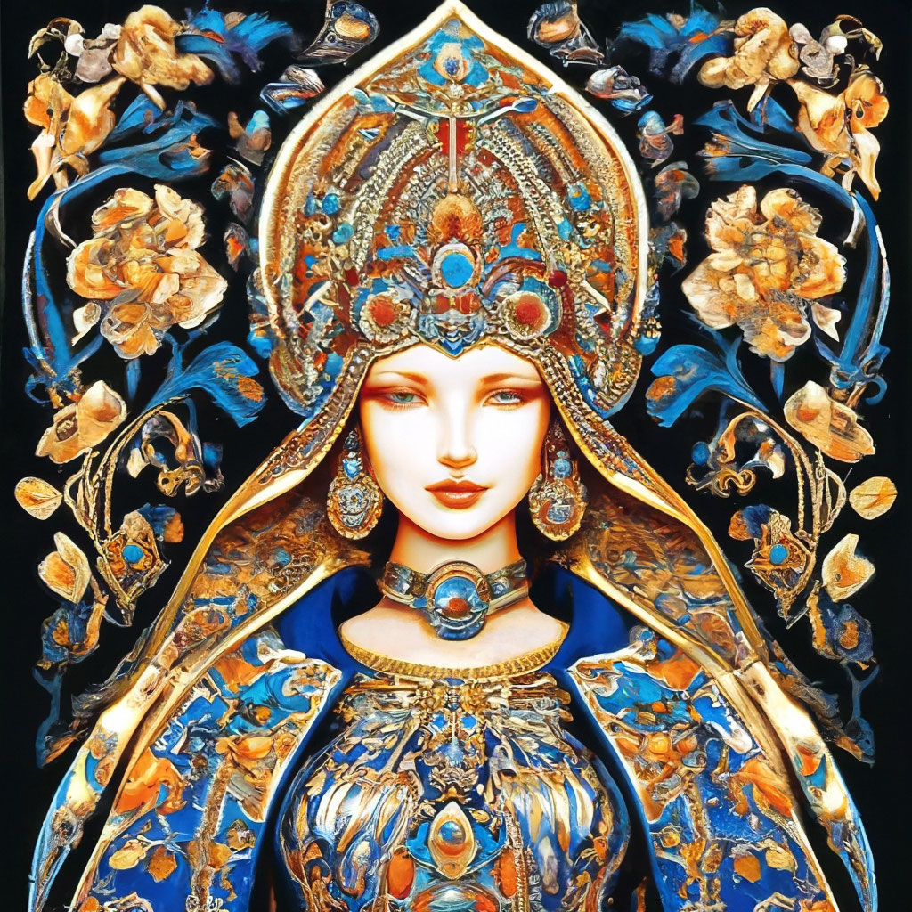 "Russian Russian fashion, portraits of aristocrats in decorated frames ...
