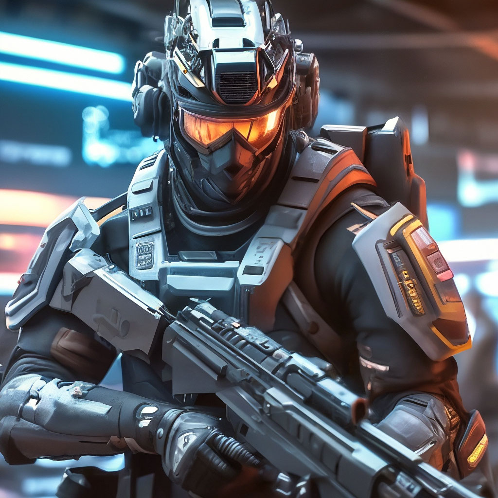 "Future special forces fighter, with weapons, cyberpunk, realistic ...