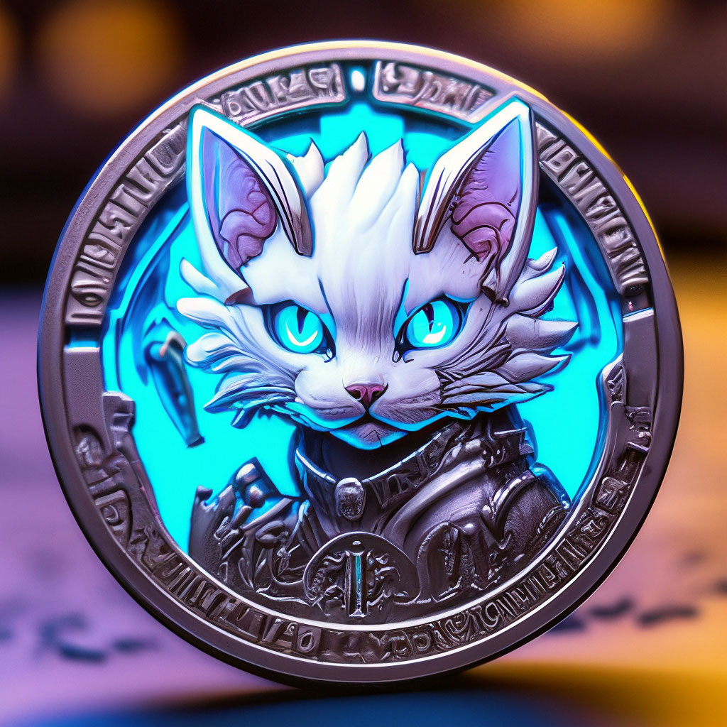 "Dima is an epic Collectible coin in the style of cyberpunk, future ...