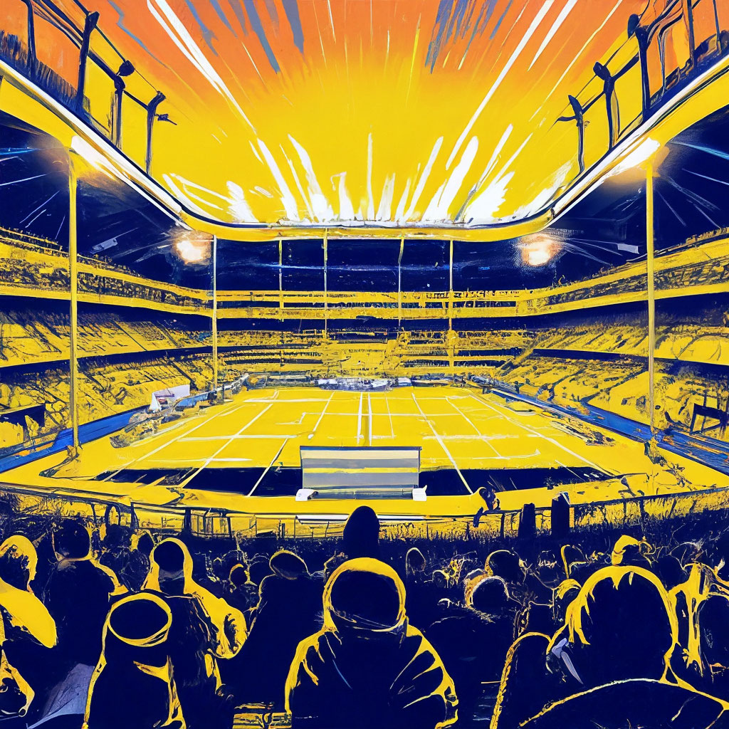 "A vivid illustration of the Signal Iduna Park stadium in the style of ...