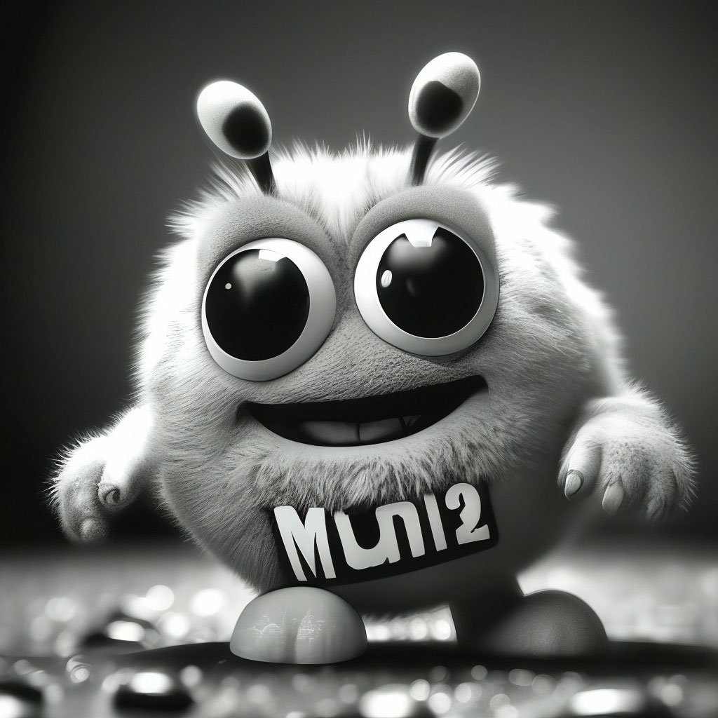 "Creep funny fluffy bug-eyed one M&M's ,with ears, teeth, smiles, funny ...