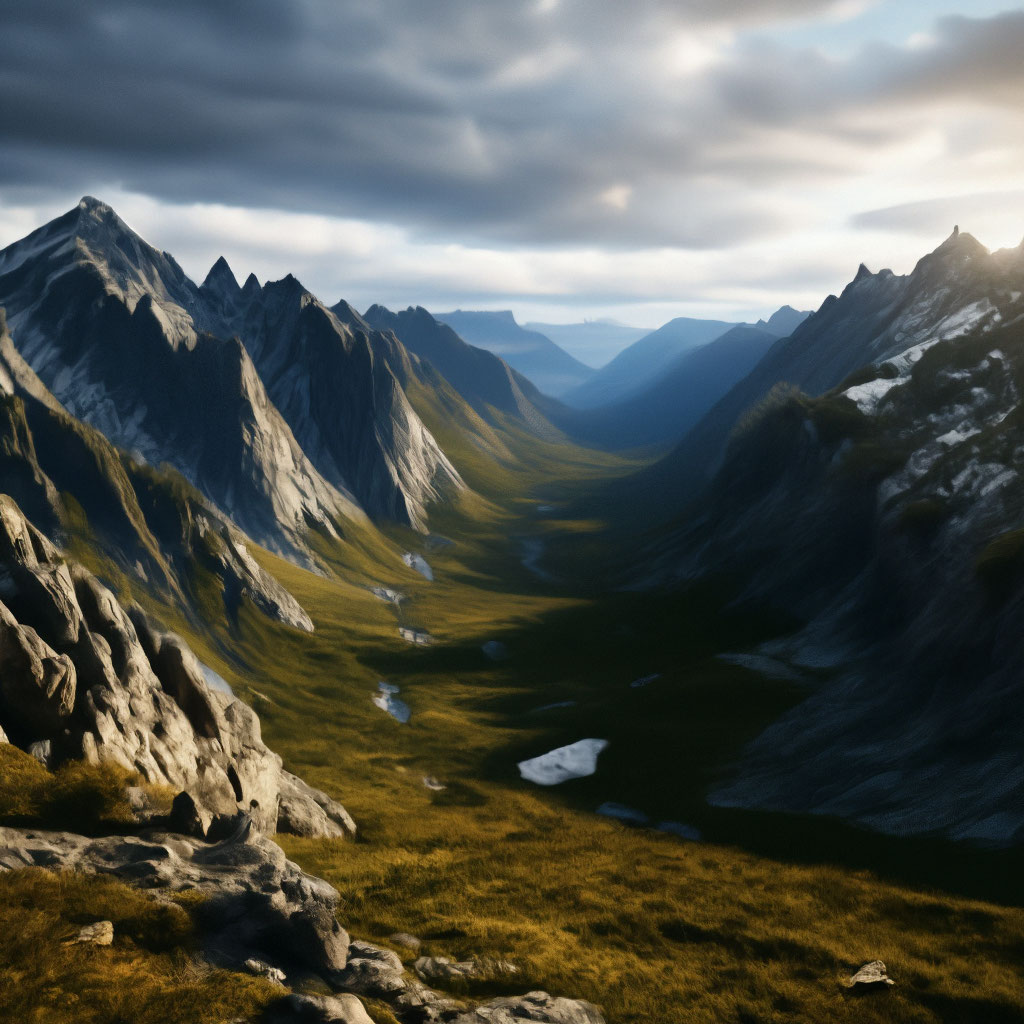 "Ural ridge. hyper realistic, beautiful, lumen, professional photo ...