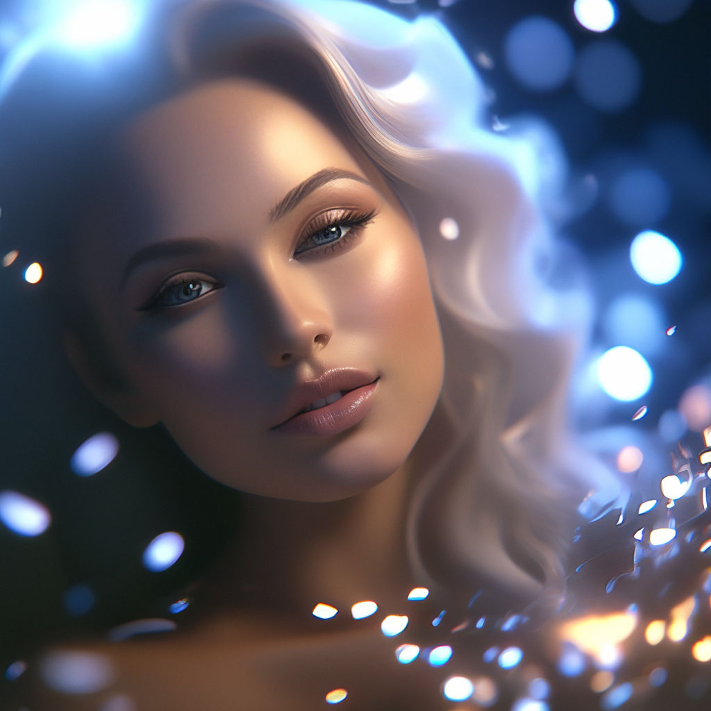 "Fabulously beautiful,soft light, glitter, professional photo ...