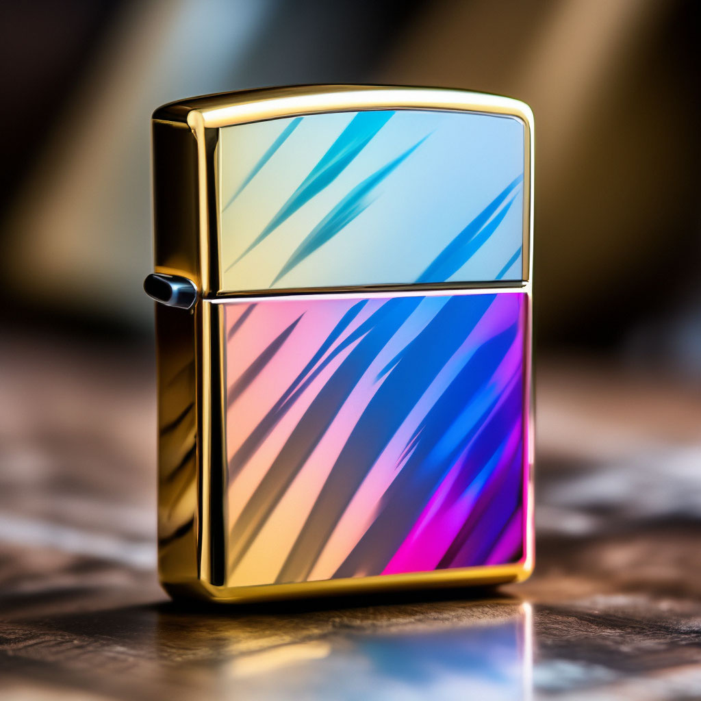 "Beautiful zippo lighter,gradient colors,hi tech style,perfectly ...