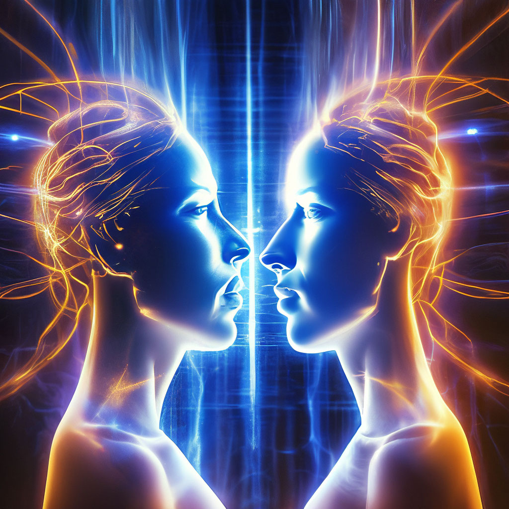 "Pure electromagnetic impulse of thought and emotion" — image created ...