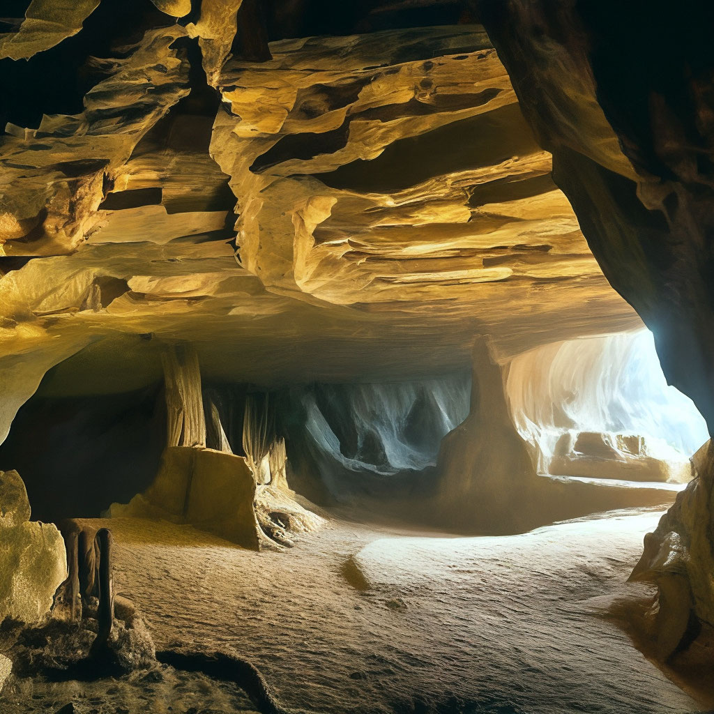 ""Secrets of the Cave": A photograph inside a cave that served as a ...