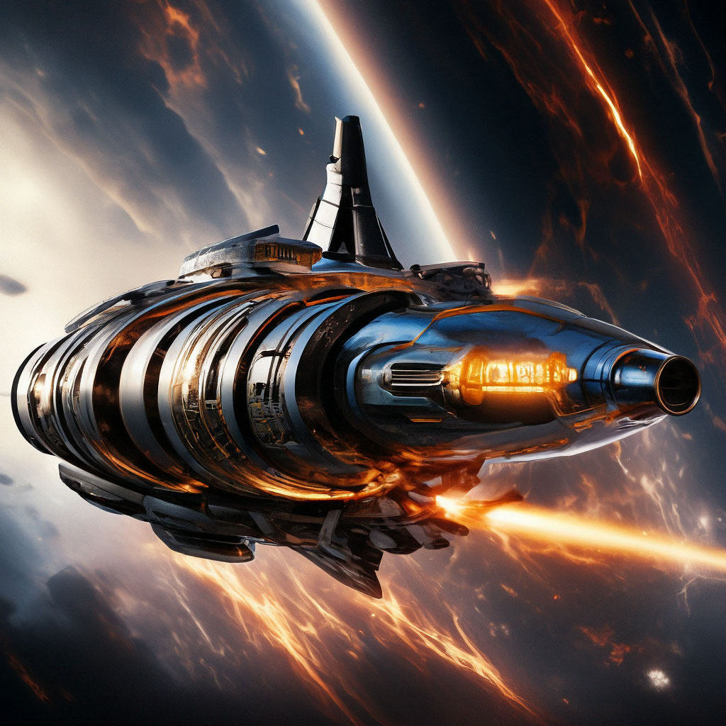 "Destiny of starship to the black hole ,8KHQ" — image created in Shedevrum