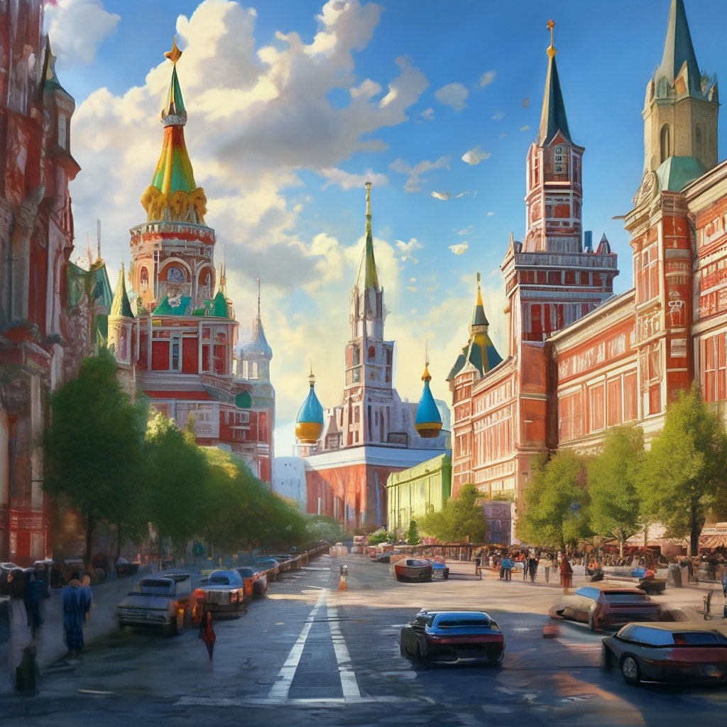 "The city of Moscow Prospekt mira" — image created in Shedevrum