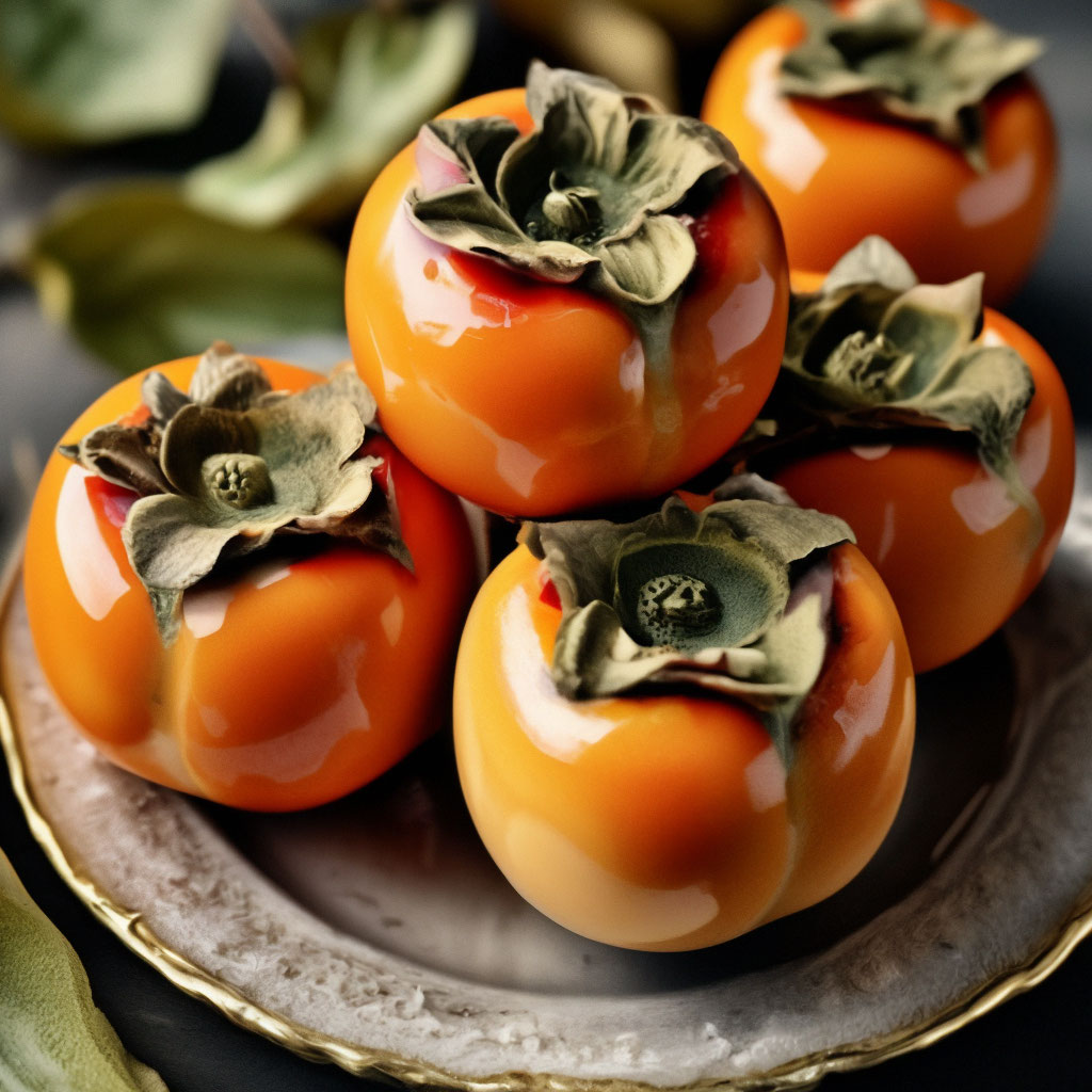 "Persimmon, delicate watercolor, hyperrealism, pastel colors, detailed ...