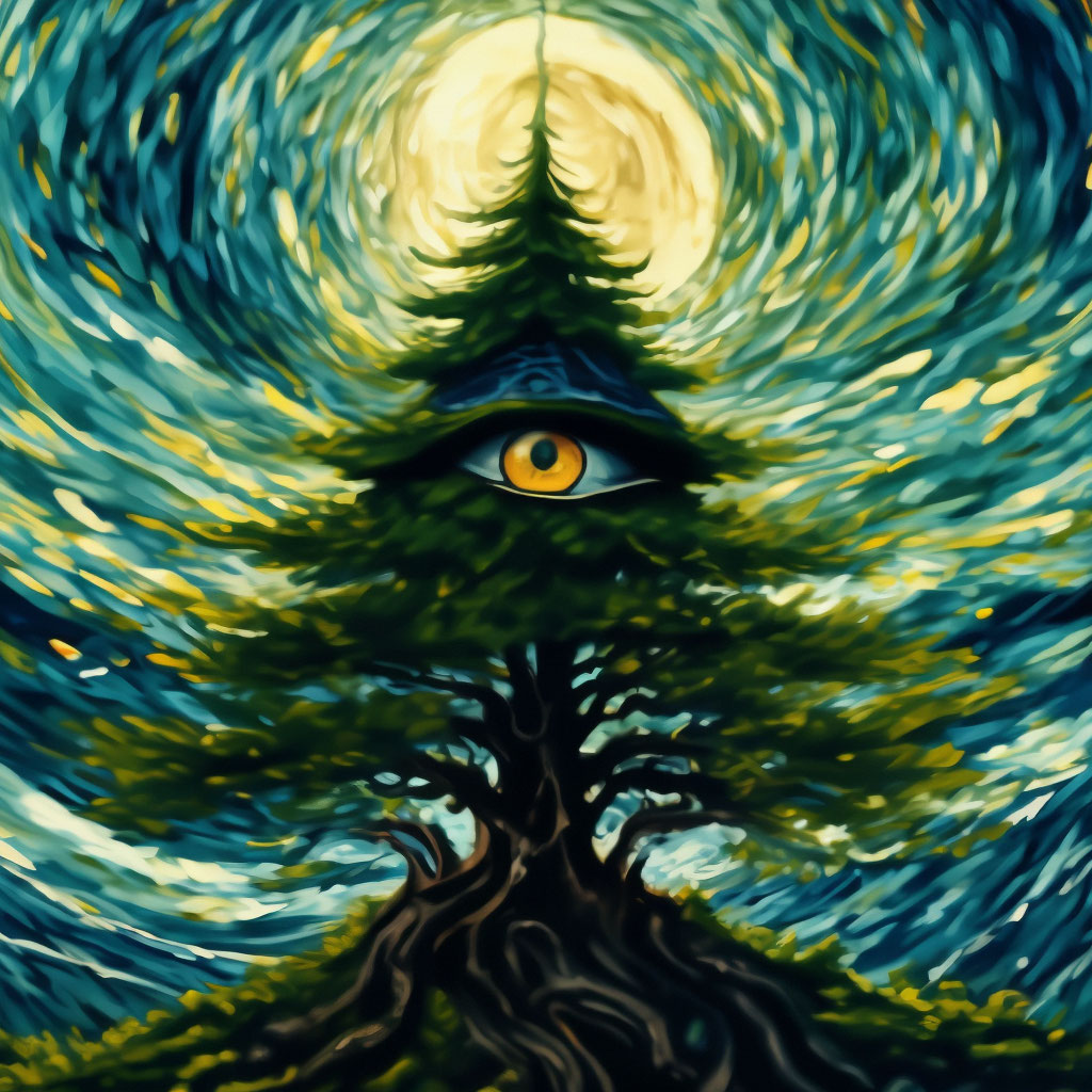 "The All-seeing Eye on the top of the Yale Tree, fantasy, 4k ...