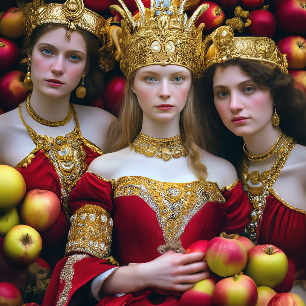 "Double photo imperial August goddess of apples, father of apples ...