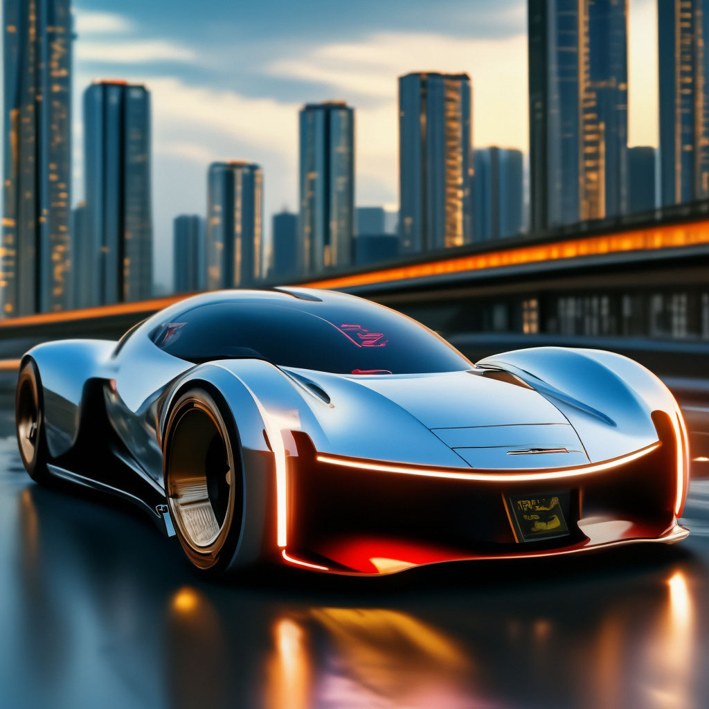 "Fantastic car of the future 2055 - Russo-Balt Edit,stands in the ultra ...