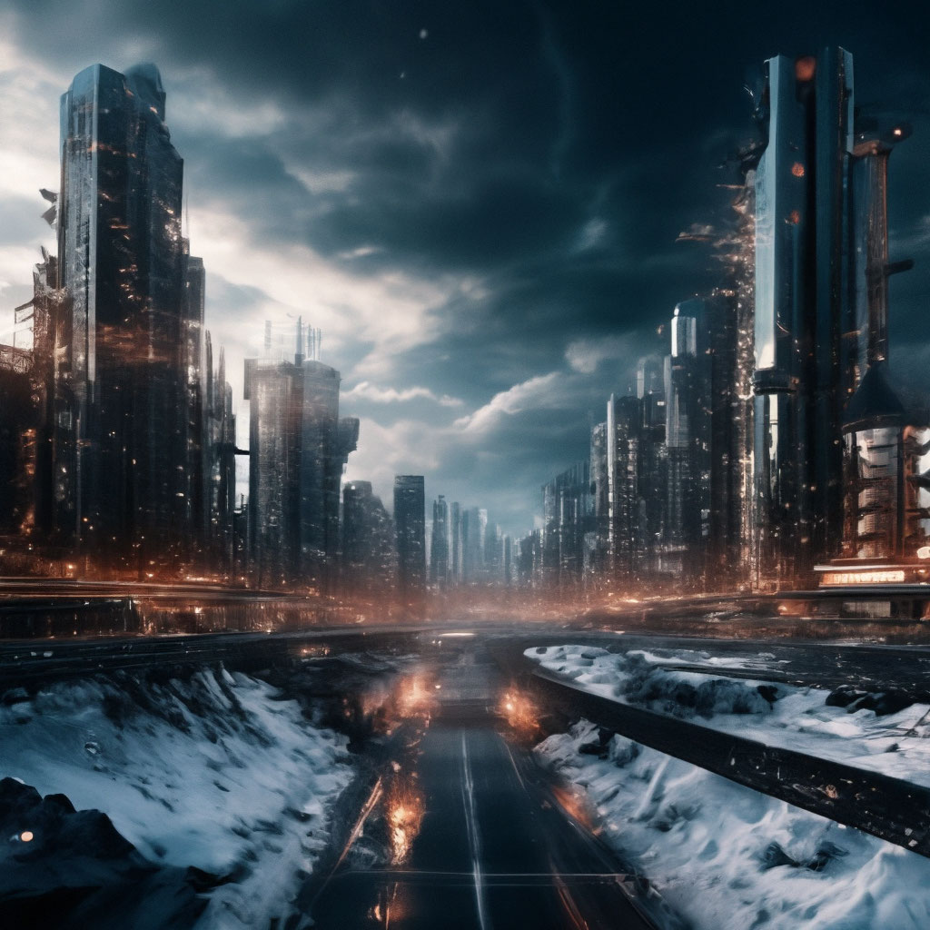 "Winter of the future" — image created in Shedevrum