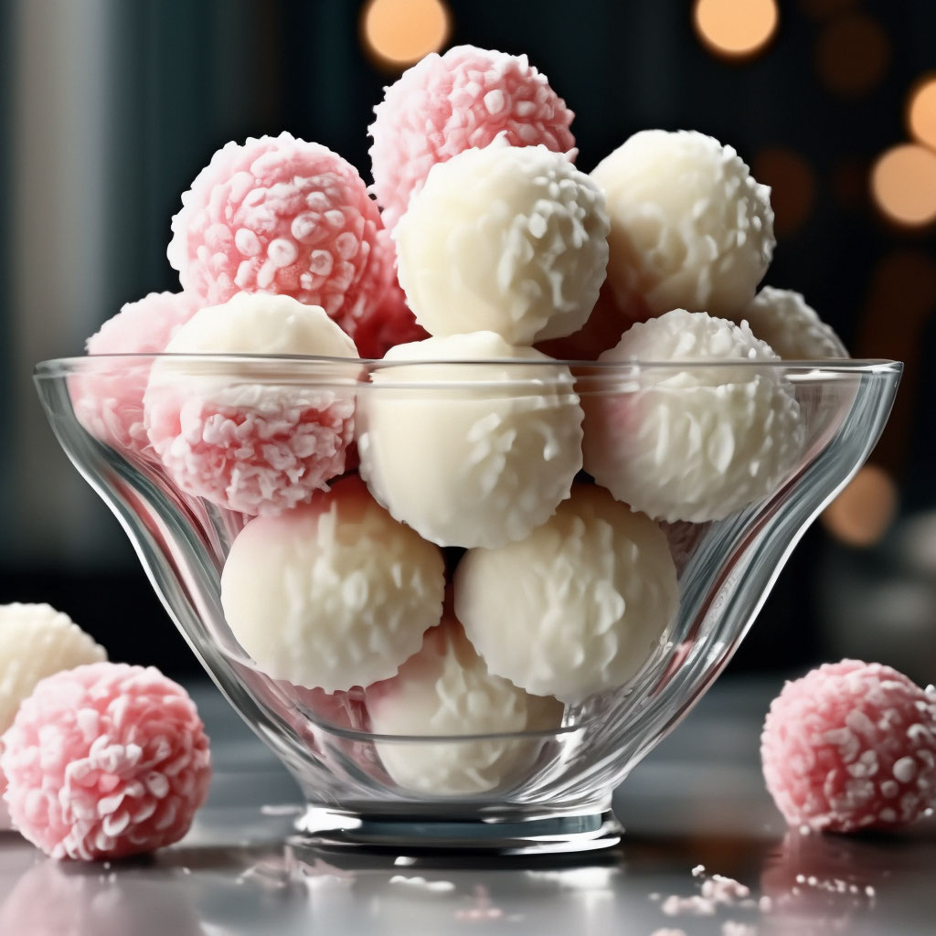 "Raffaello sweets in a vase, aesthetically pleasing, beautiful ...