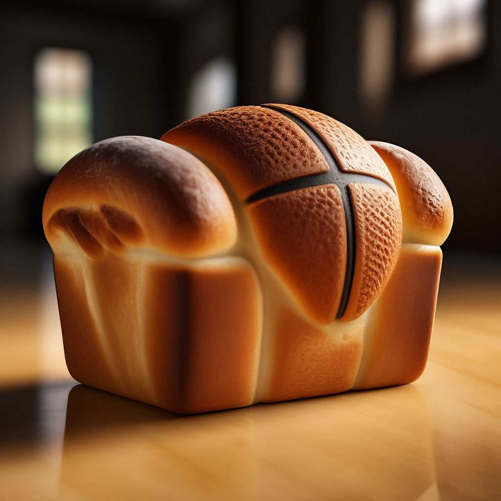 "Bouncy bread A loaf of bread with tennis and basketball balls in it ...