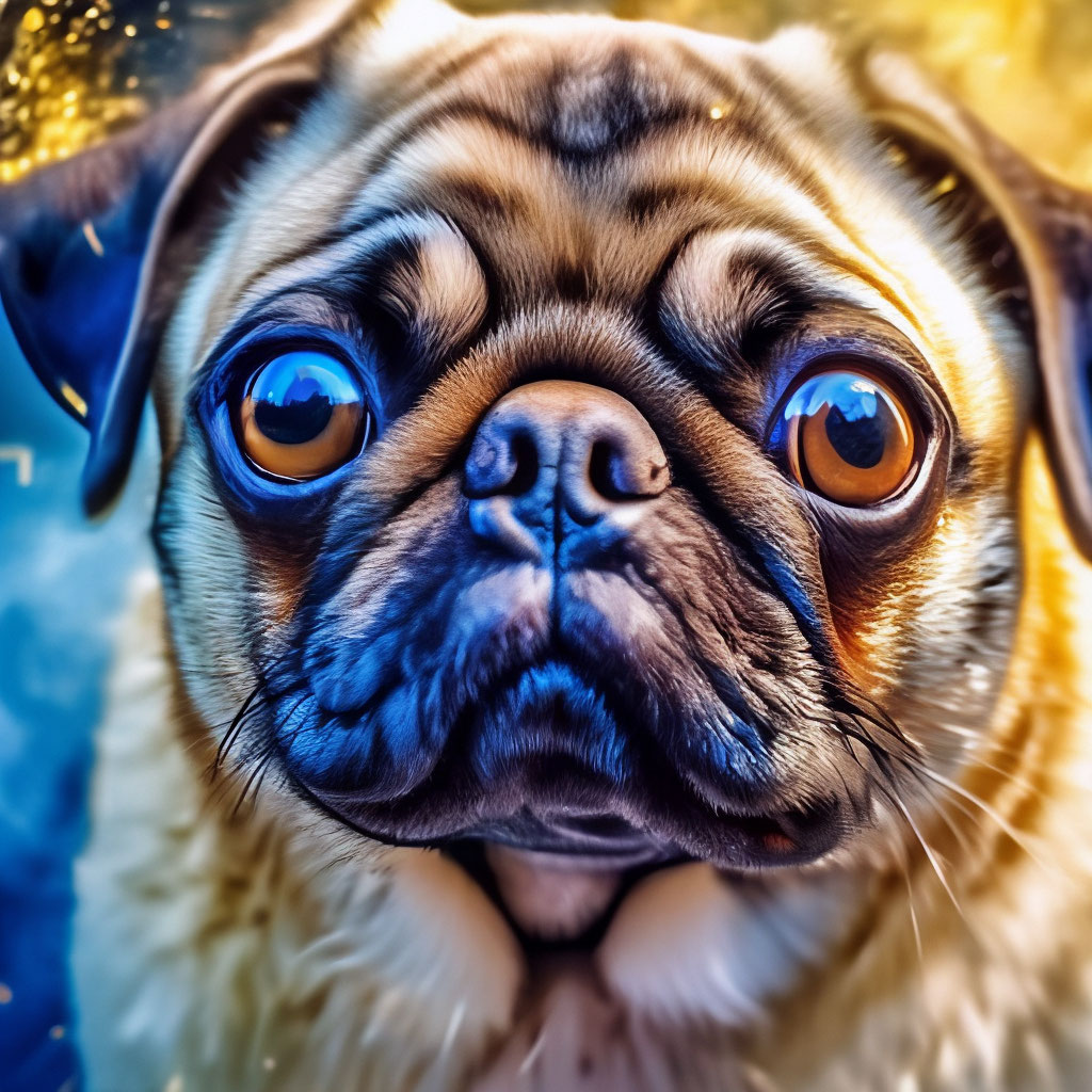 "Pug, hyper detail of face and body and eyes, mysticism, fantasy, soft ...