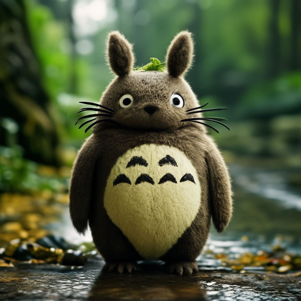 "Totoro in real life, photorealism, attention to detail, photographic ...