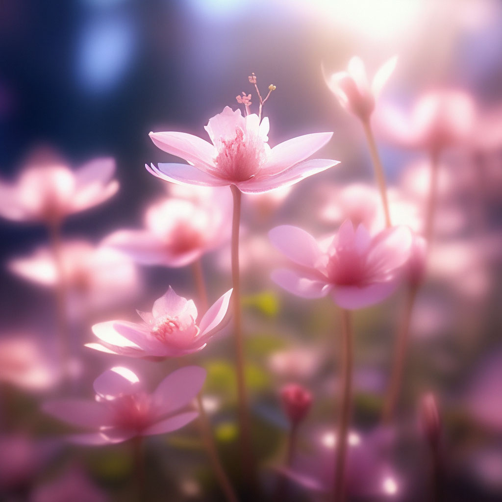 "Magic flowers soft pink very beautiful transparent fairy tale ...
