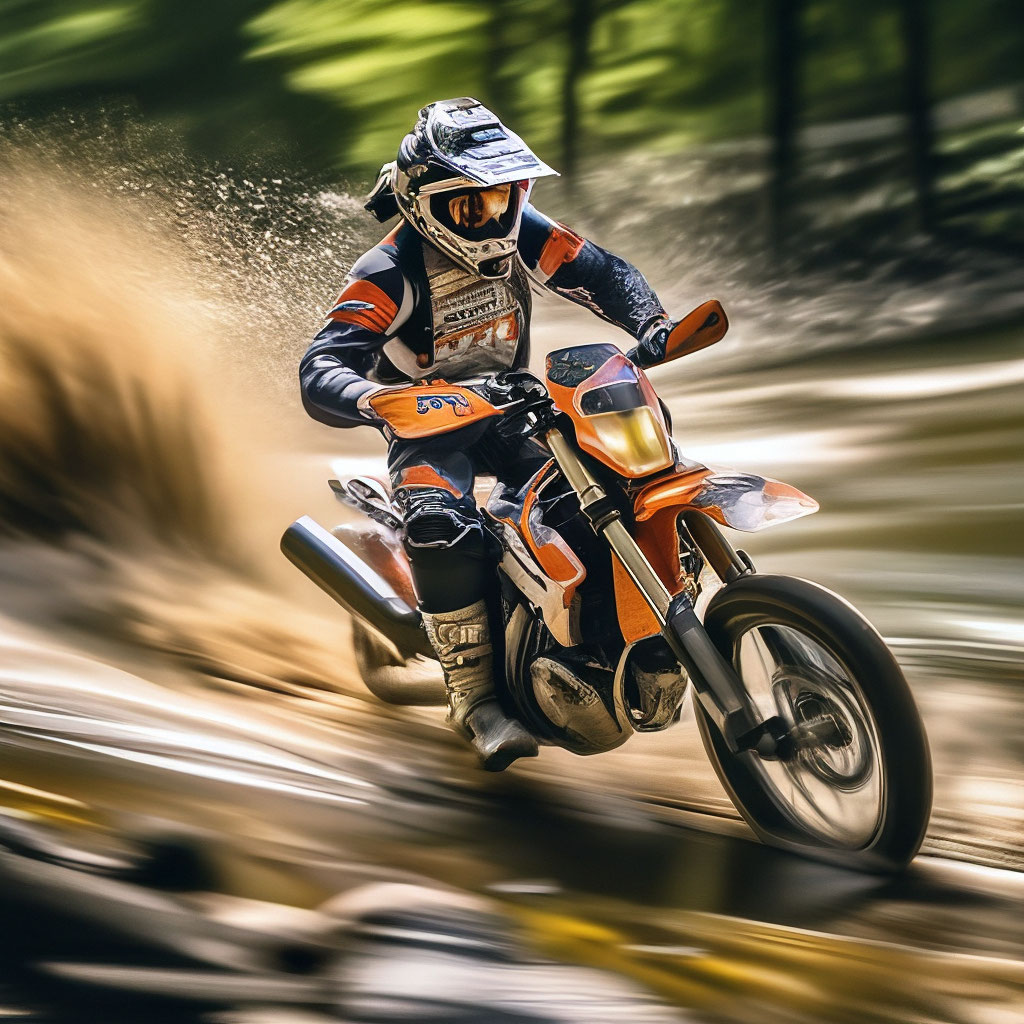 "Hyperrealistic, real, realism, enduro motorcycle" — image created in ...