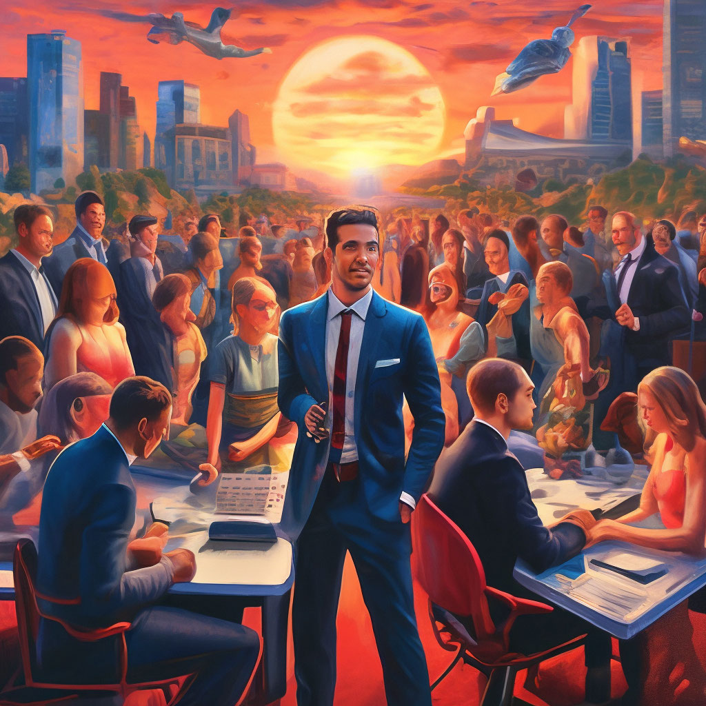 "Everyone after work" — image created in Shedevrum