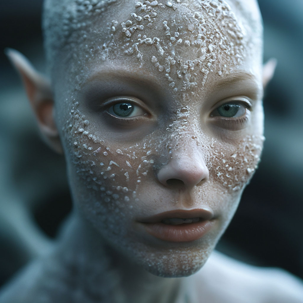 "🫰🏼 porous skin of a woman, a mutant woman, skin detailing , pores ...