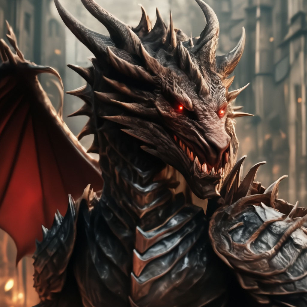 "The world's most serious dragon" — image created in Shedevrum