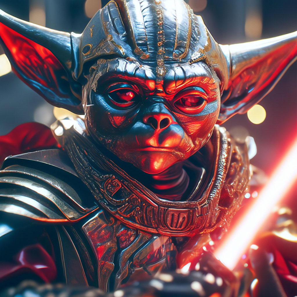 "Master Yoda in armor,super quality, unreal detail, maximum realism ...
