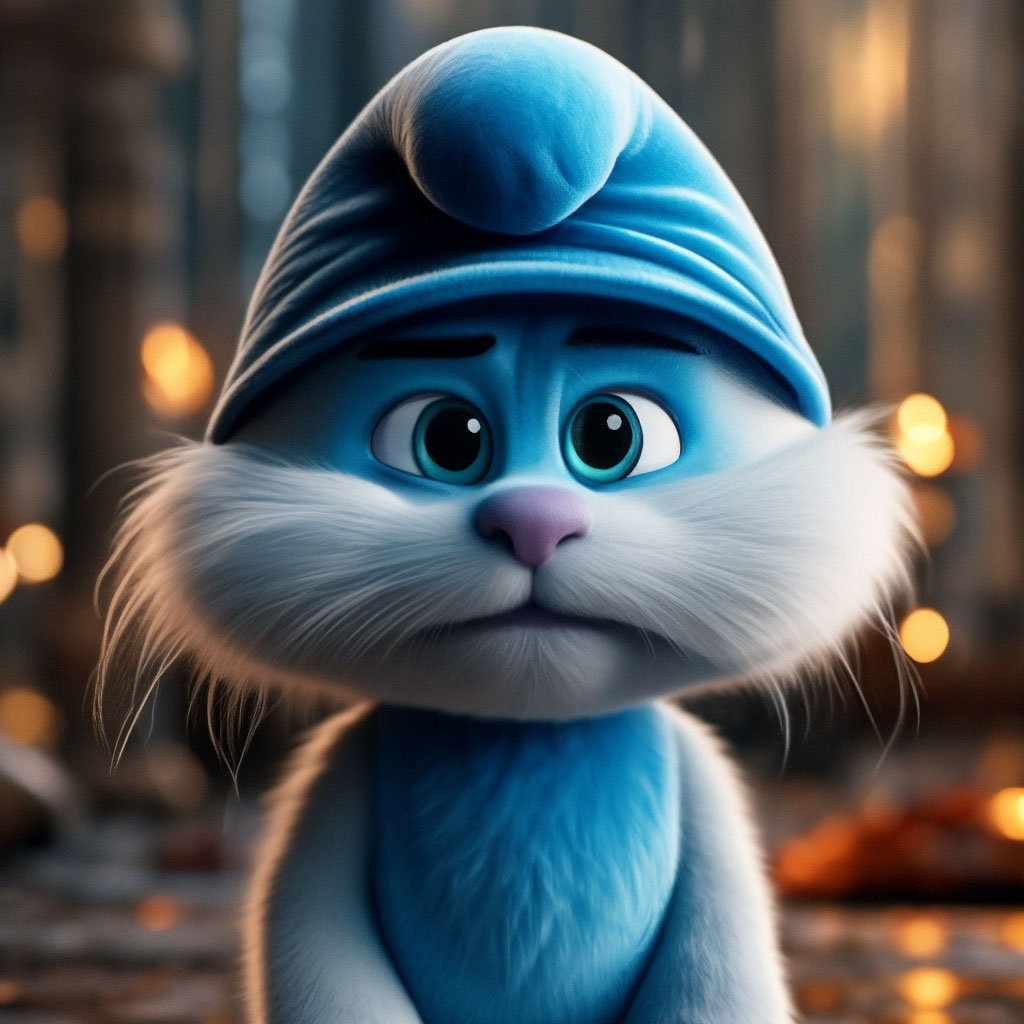 "Smurf Cat 8k quality" — image created in Shedevrum