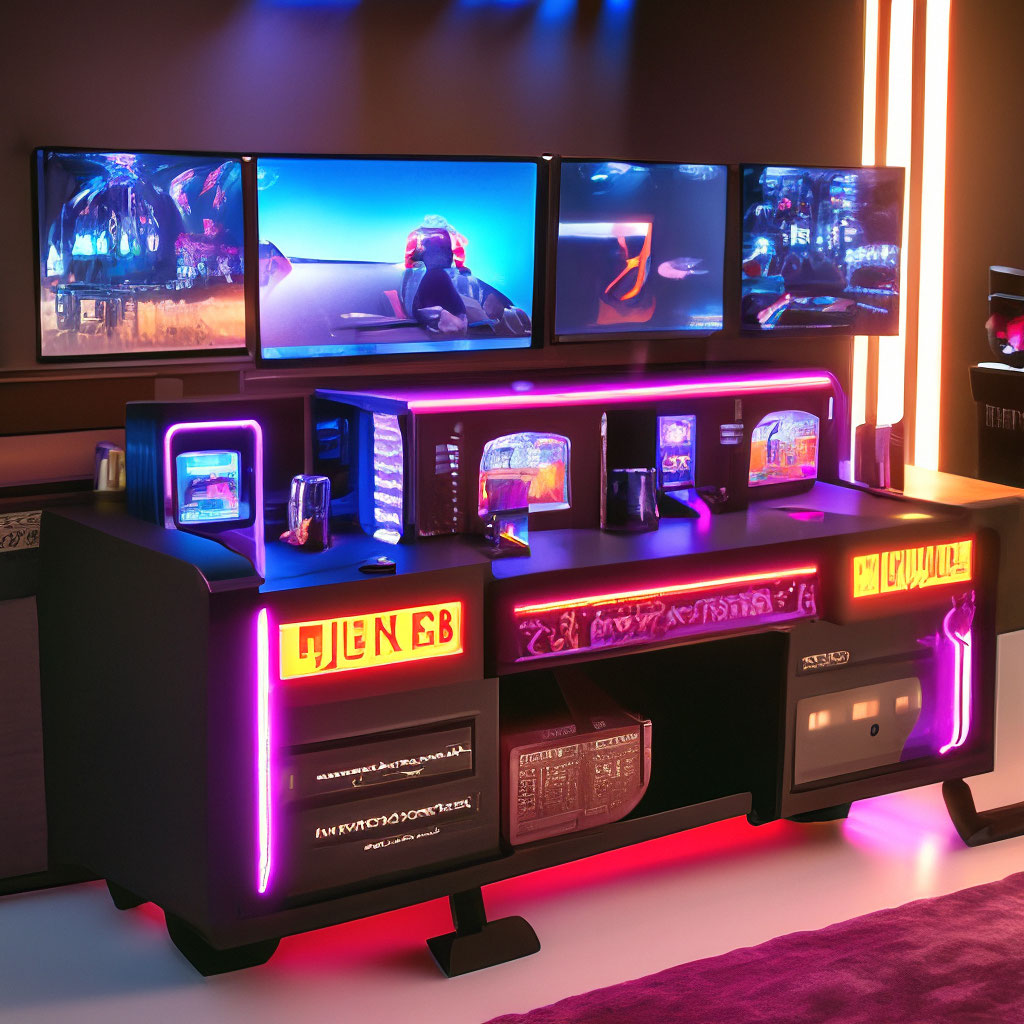 "Aurora gaming system unit" — image created in Shedevrum