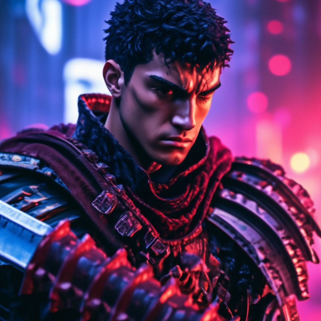 "Gats from the anime Berserk" — image created in Shedevrum