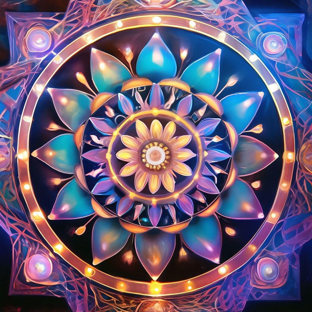 "A mandala that brings good luck" — image created in Shedevrum